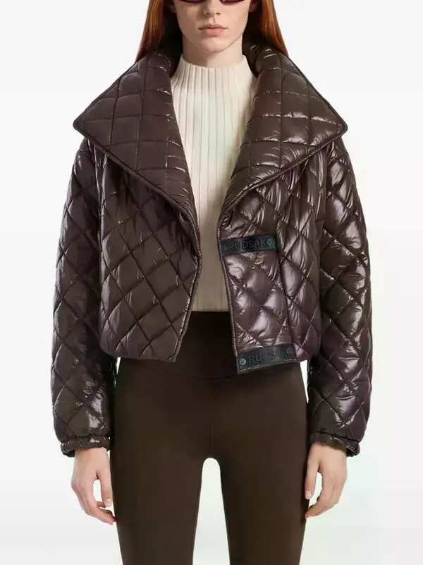 Rudsak Kalee Quilted Cropped Jacket - Brown