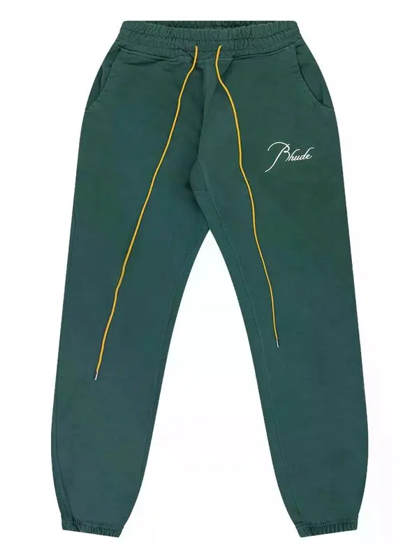 Rhude Drawstring Terry Sweatpants - Green