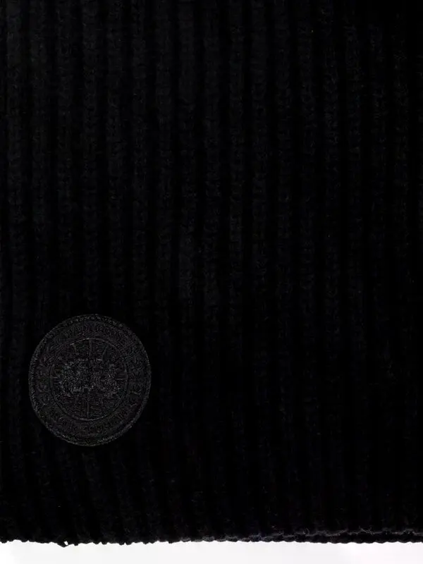 Canada Goose Ribbed Logo-patch Scarf