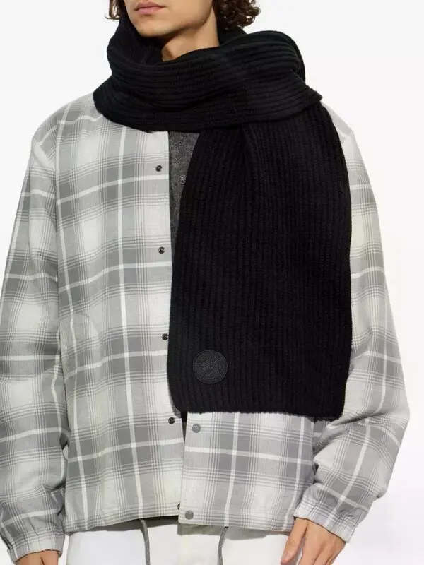 Canada Goose Ribbed Logo-patch Scarf