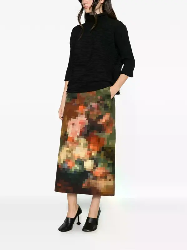 Issey Miyake Pleated High-neck Top