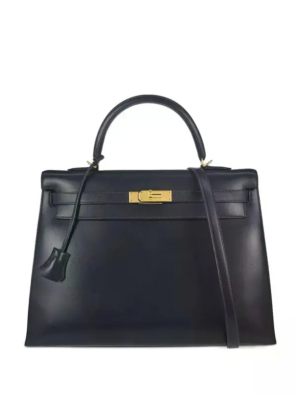 Hermès 2000 35 Kelly Sellier Shoulder Handbag - Blue