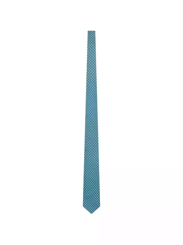 Kiton Geometric-print Silk Tie