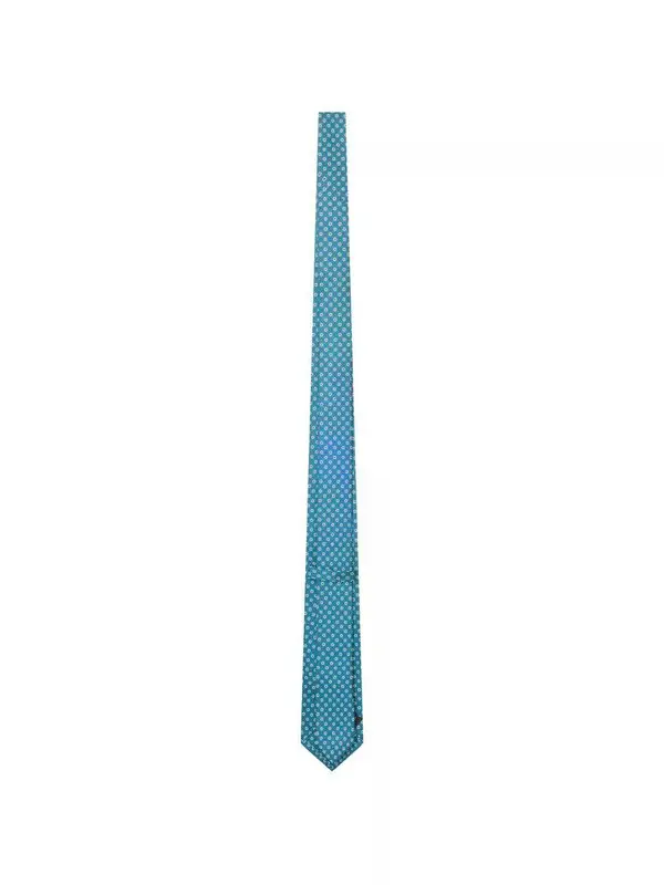Kiton Geometric-print Silk Tie