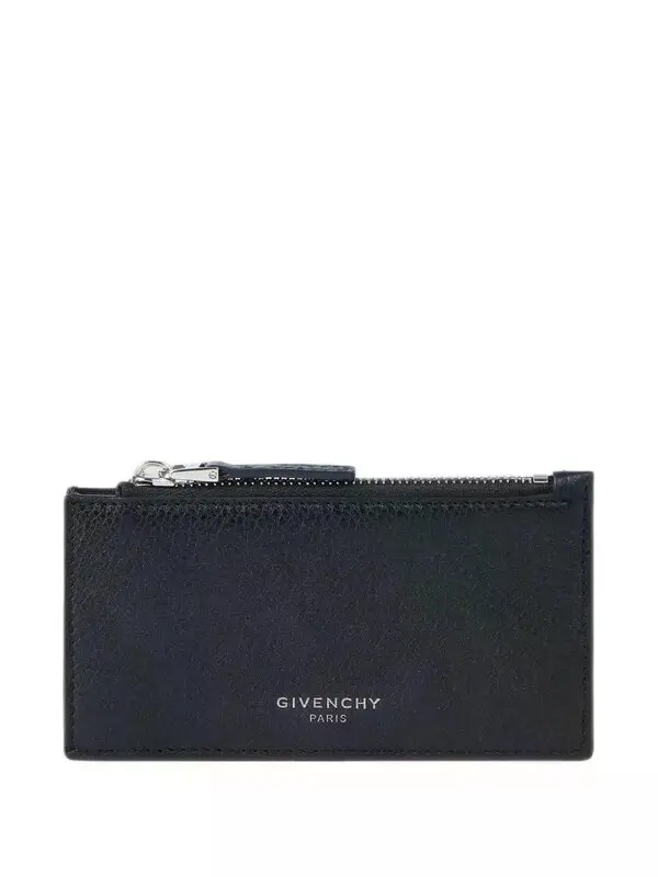 Givenchy Zipped Card Holder In Grained Leather