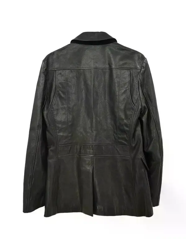 Gucci Single-breasted Leather Blazer