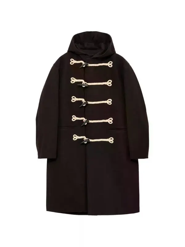 Yohji Yamamoto Toggle-fastening Hooded Coat