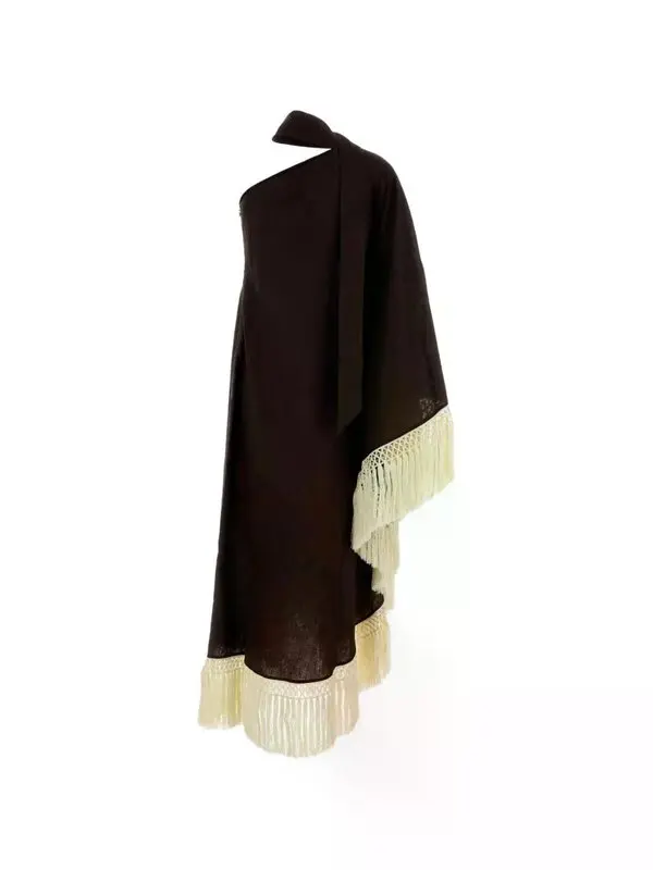 TALLER MARMO Andres Fringe-trimmed Asymmetric Dress