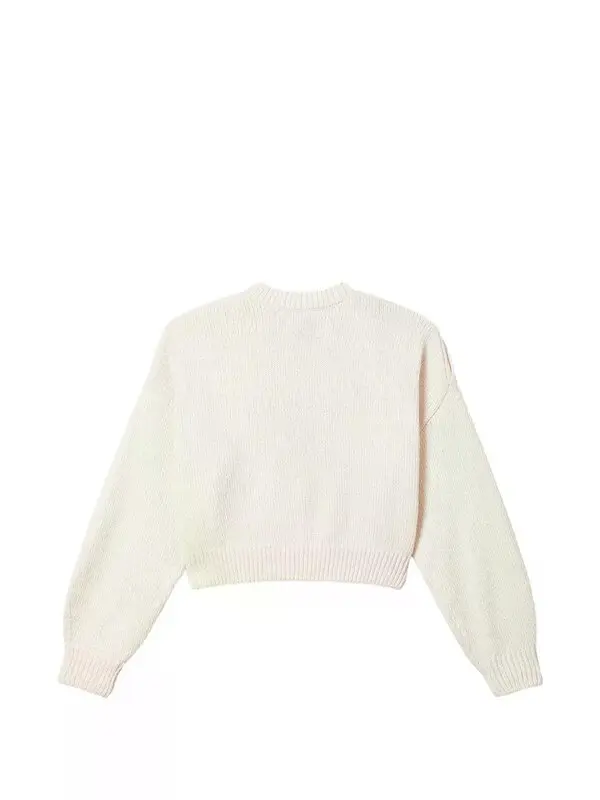 MUSIUM DIV. Graphic-print Button-shoulder Sweater