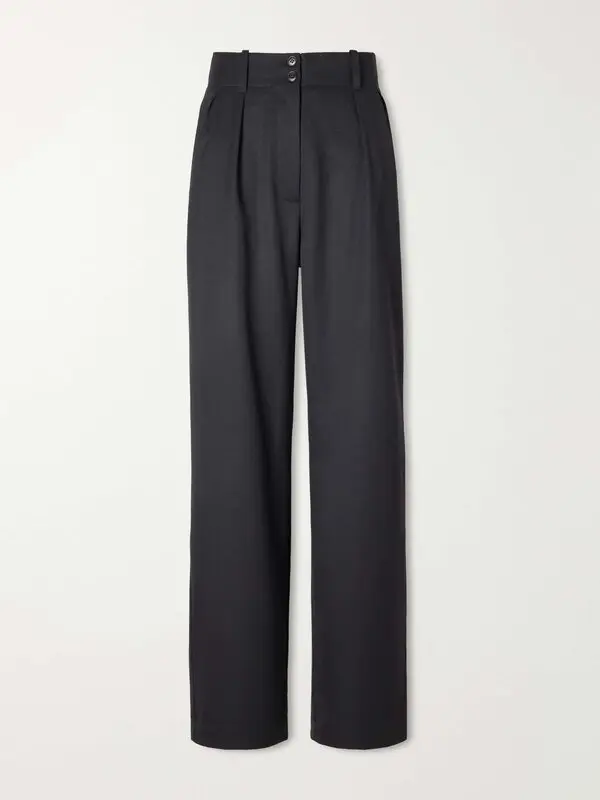 SKALL STUDIO Painter Pleated Wool-twill Wide-leg Pants