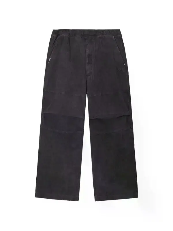 Izzue Corduroy Panelled Wide-leg Trousers - Grey