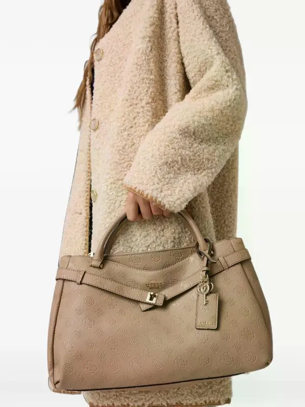 Guess Ella Logo-debossed Satchel Bag