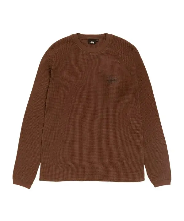 StÜssy Waffle Logo Knitted Top - Brown