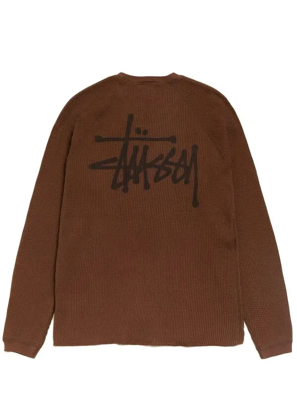 StÜssy Waffle Logo Knitted Top - Brown