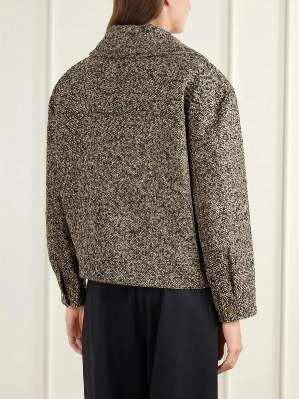 Veronica Beard Silversmith Dickey Padded Tweed Jacket - Neutrals