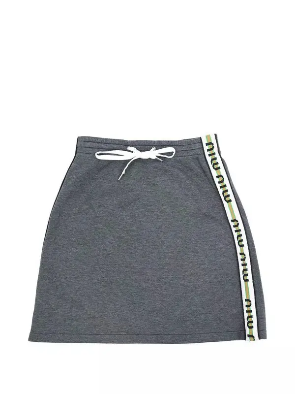 Miu Miu 2017 Logo-tape Mini Skirt