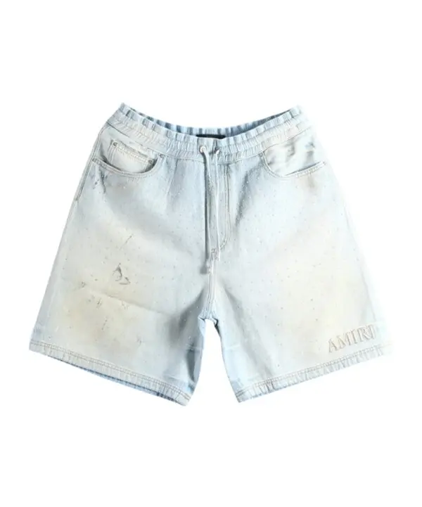 Amiri Crystals Denim Shorts - No