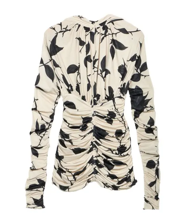 Blumarine Floral-print Ruched Blouse