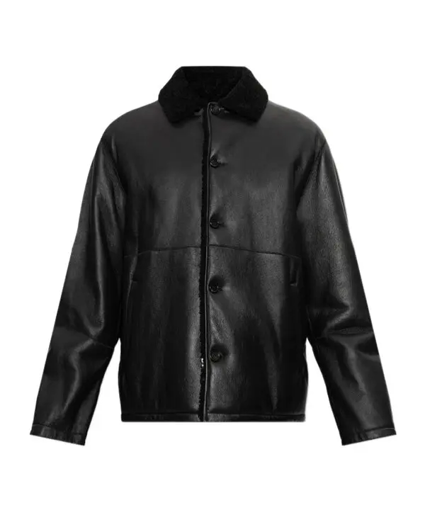 JIL SANDER Leather Jacket - Black