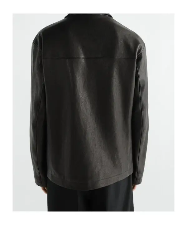 LEMAIRE Single-breasted Jacket In Grained Lambskin