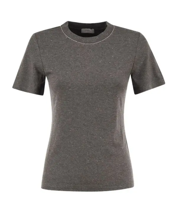 Peserico Crew-neck Short-sleeve T-shirt - Black