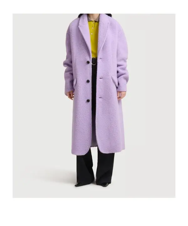 Marni Purple Wool-mohair Teddy Oversized Coat