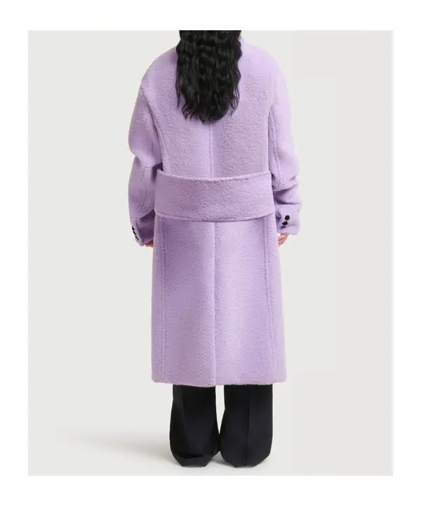 Marni Purple Wool-mohair Teddy Oversized Coat
