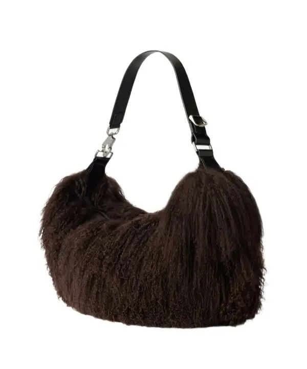 LEMAIRE Quiver Clip Bag In Mongolian Lambskin