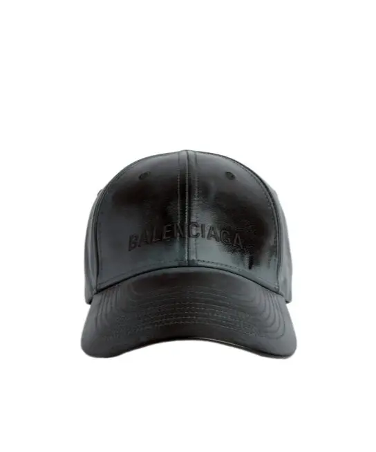 Balenciaga Leather Cap - Black
