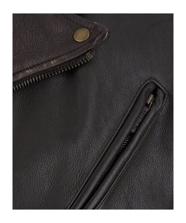 Emporio Armani Zip-up Leather Biker Jacket