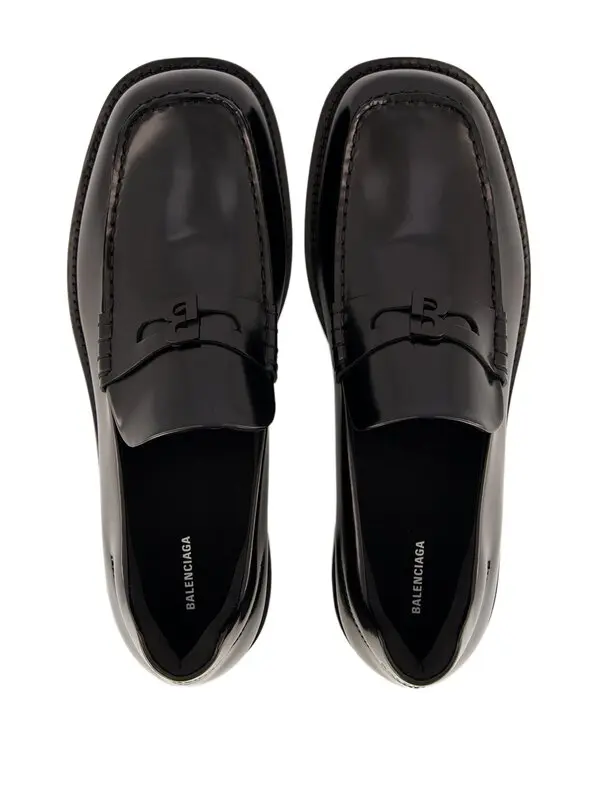 Balenciaga Comfy Square-toe Loafers - Black