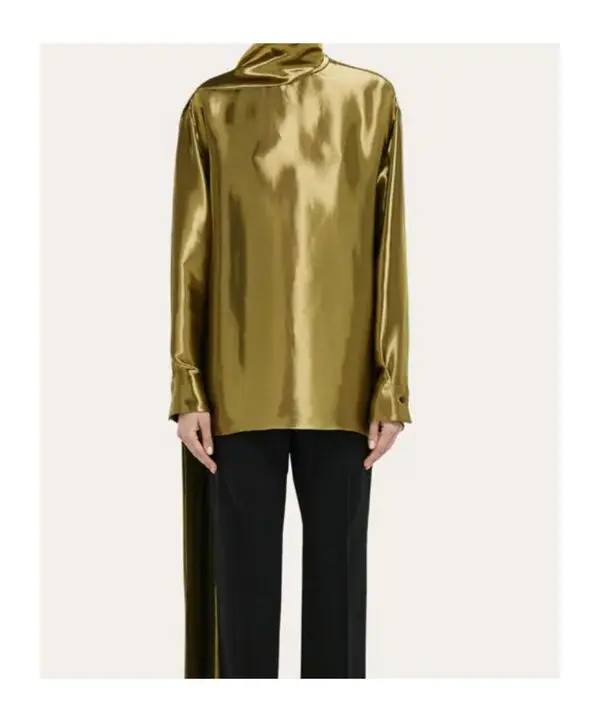 FERRAGAMO Liquid Lamé Blouse