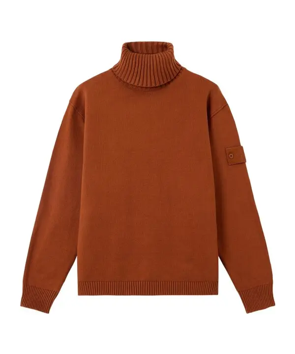 Stone Island Regular-fit Turtleneck Jumper With Ribbed Trims