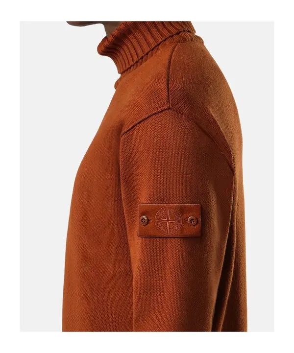 Stone Island Regular-fit Turtleneck Jumper With Ribbed Trims