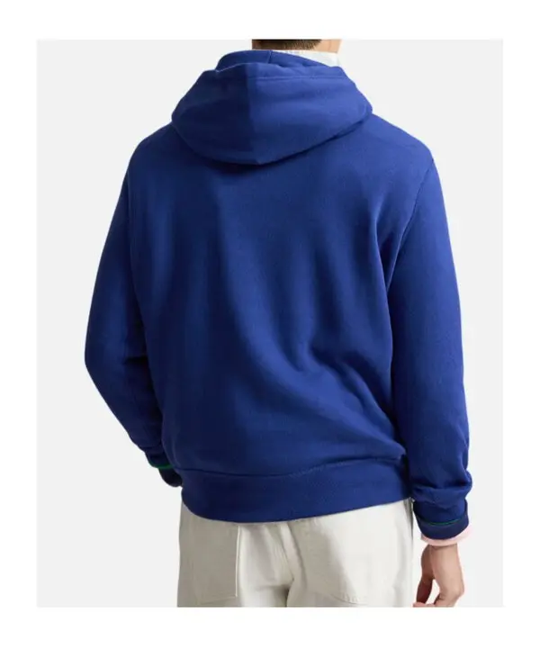 Polo Ralph Lauren Logo Embroidered Drawstring Hoodie - Blue