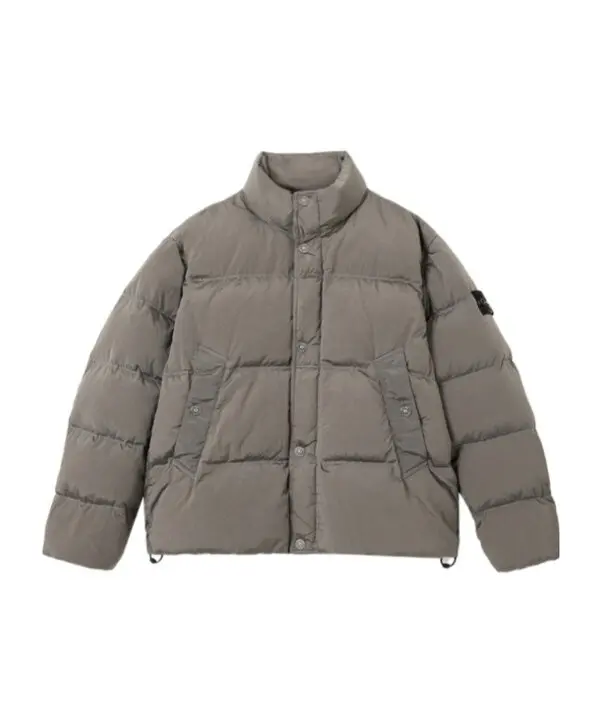Stone Island Stand Collar Down Jacket - Grey