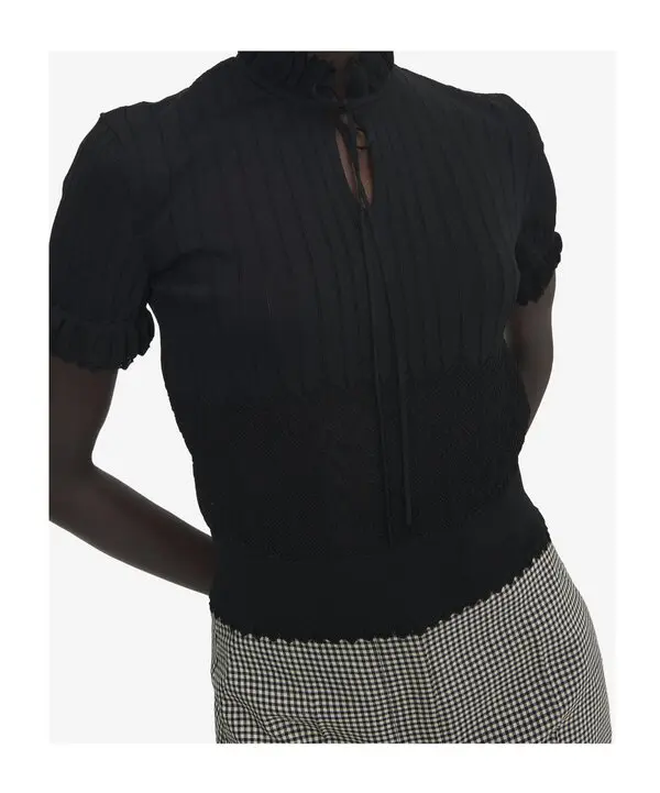 Alexander McQueen Pointelle Knit Top