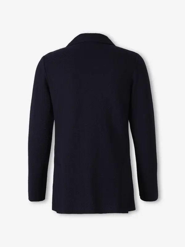 LARDINI Herringbone-knit Virgin Wool Jacket