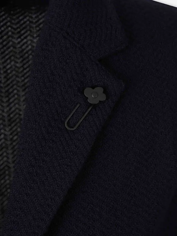 LARDINI Herringbone-knit Virgin Wool Jacket