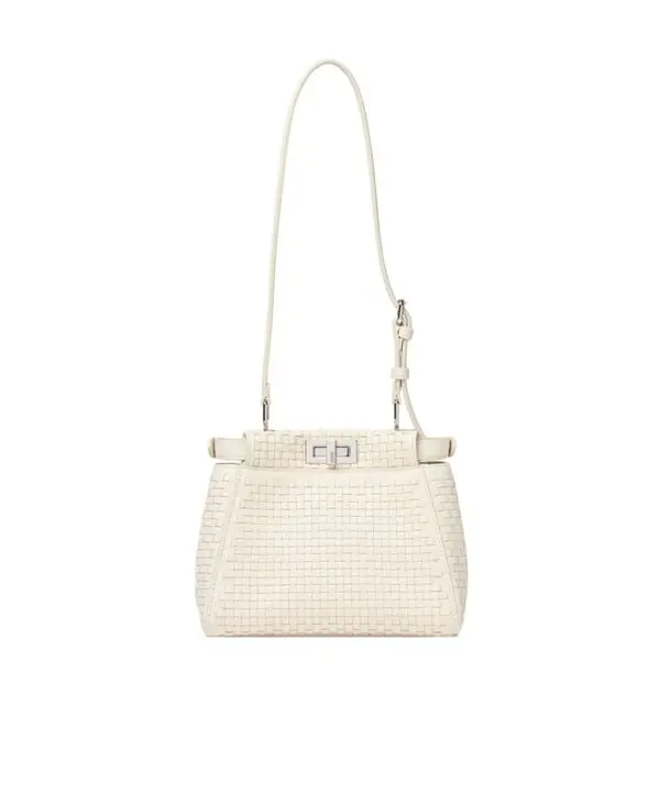 Fendi My Peekaboo Xs Woven Leather Bag