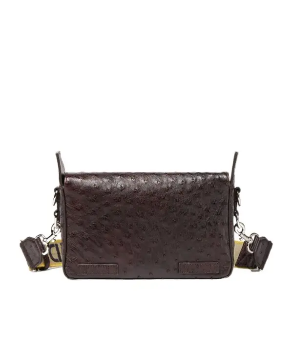 Fendi Flow Small Ostrich Leather Bag
