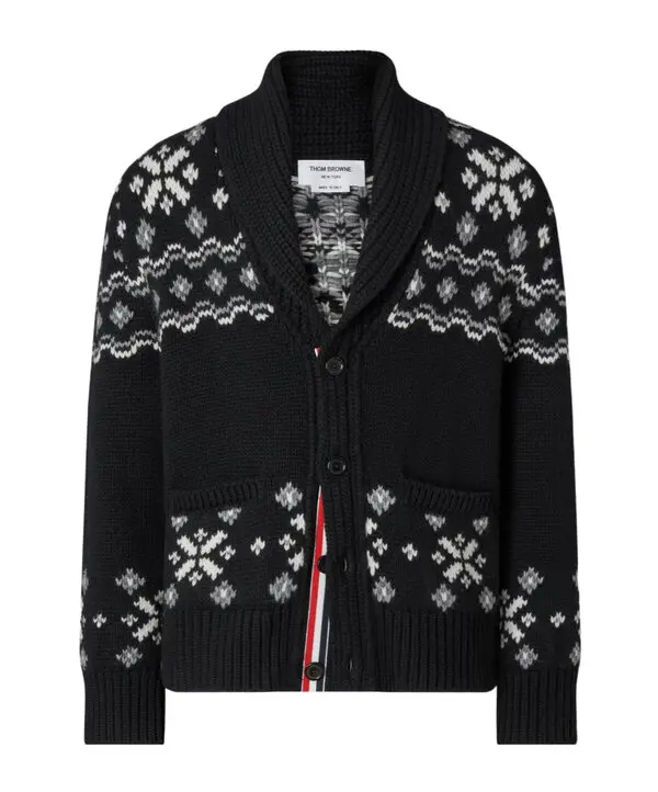 Thom Browne Icelandic Fair Isle Cashmere Cardigan