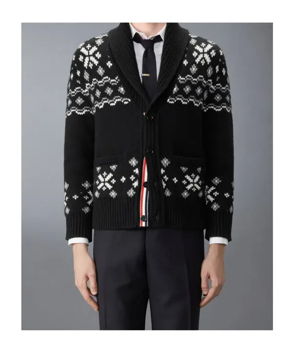Thom Browne Icelandic Fair Isle Cashmere Cardigan