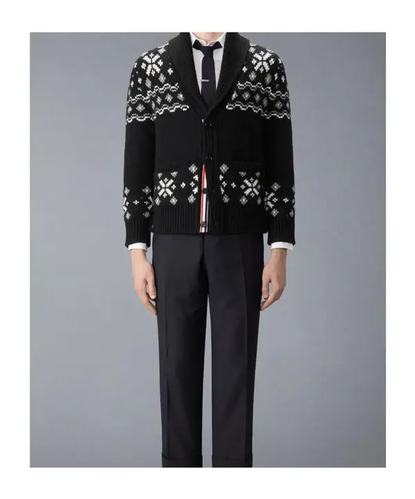 Thom Browne Icelandic Fair Isle Cashmere Cardigan