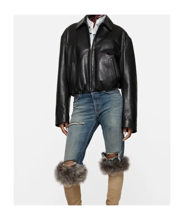 Acne Studios Logo-debossed Cropped Jacket