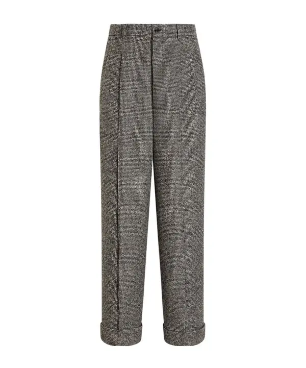 Dolce & Gabbana Birdseye Wool Blend Trousers