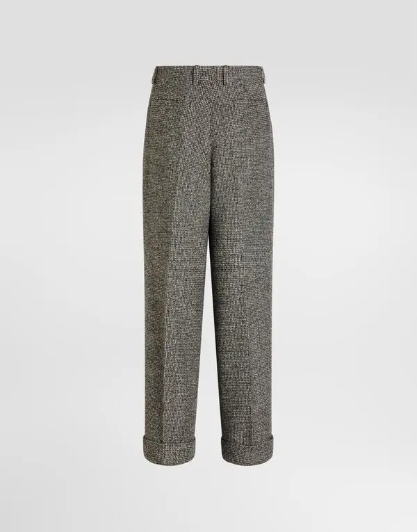 Dolce & Gabbana Birdseye Wool Blend Trousers