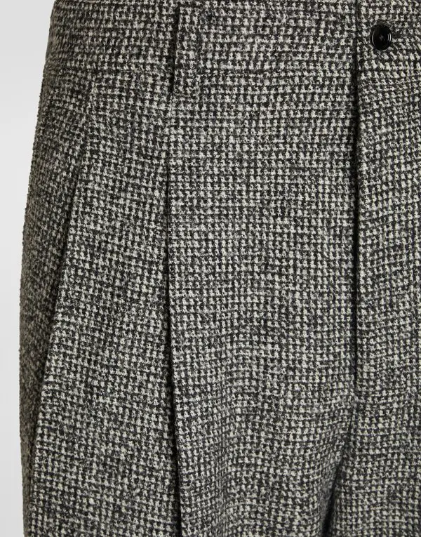 Dolce & Gabbana Birdseye Wool Blend Trousers