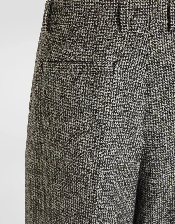 Dolce & Gabbana Birdseye Wool Blend Trousers