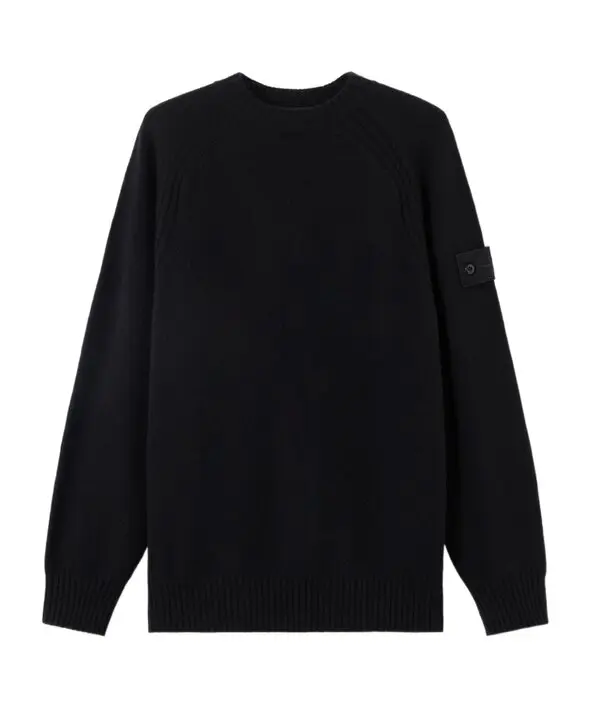 Stone Island Regular-fit Crewneck Jumper With Raglan Sleeves